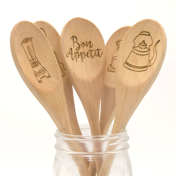 Gift For Baker - Personalized Spoon Stand Mixer Illustrated Design ...