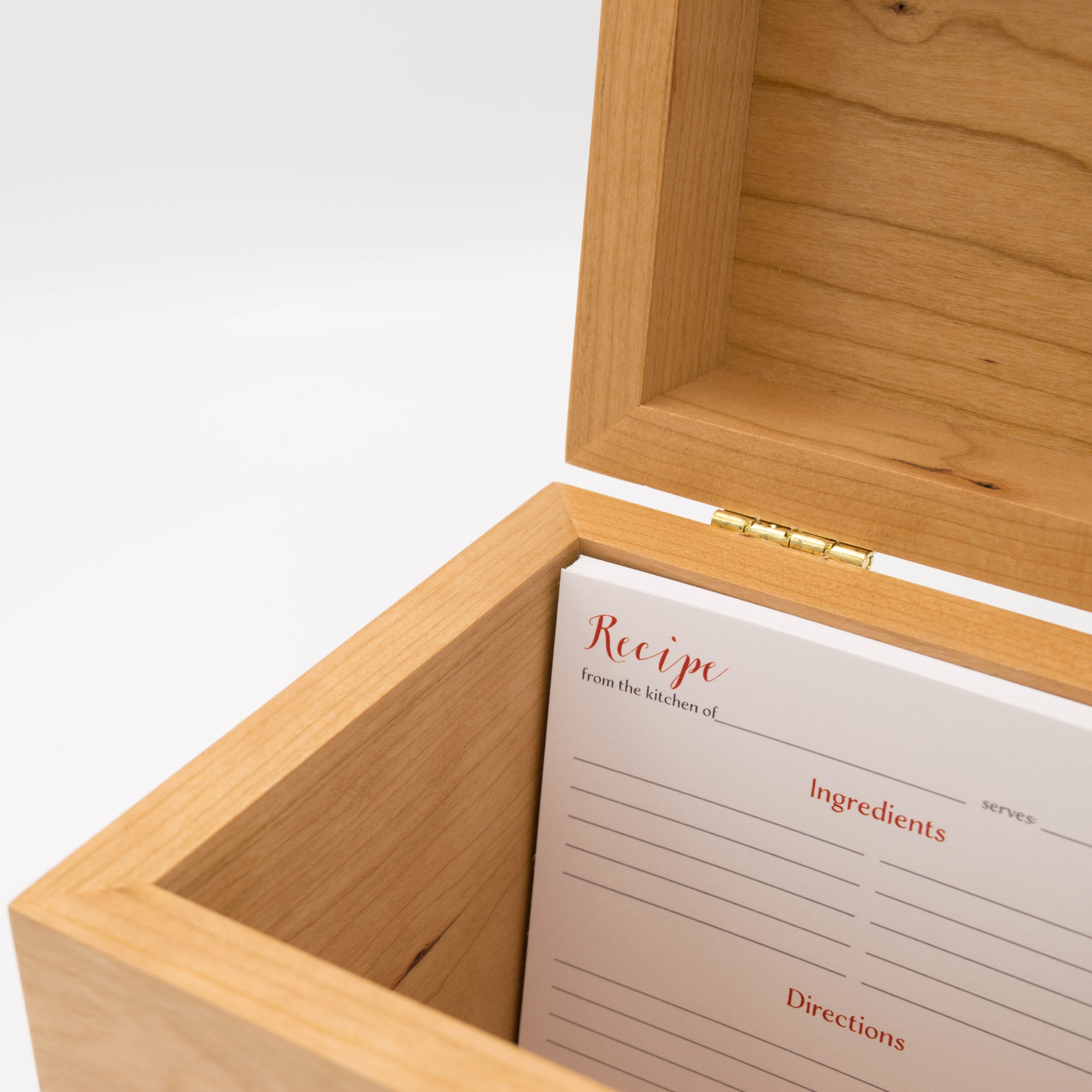 Custom Recipe Boxes & Editable Recipe Cards - Personalized Gallery